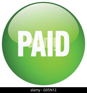paid green round gel isolated push button Stock Vector Image & Art - Alamy