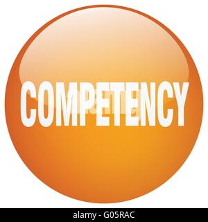 competency orange round gel isolated push button Stock Vector Image ...