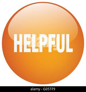 helpful orange round gel isolated push button Stock Vector Image & Art ...