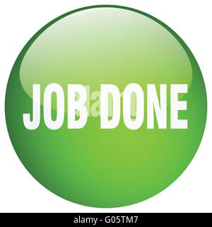 job done green round gel isolated push button Stock Vector Image & Art ...