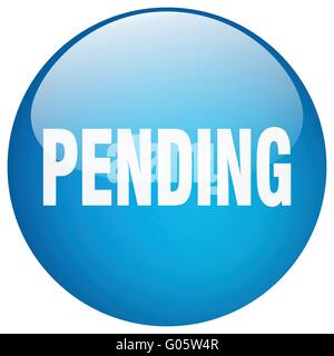 pending blue round gel isolated push button Stock Vector Image & Art ...