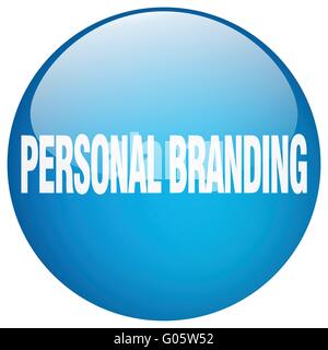 personal branding blue round gel isolated push button Stock Vector ...
