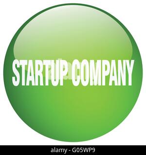 startup company green round gel isolated push button Stock Vector Image ...