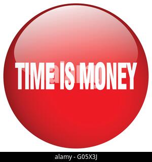 time is money red round gel isolated push button Stock Vector Image ...