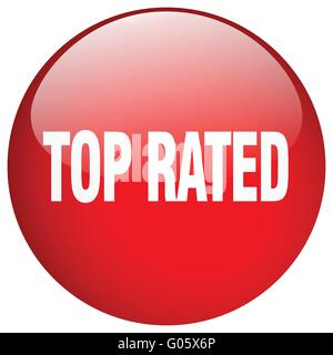 top rated red round gel isolated push button Stock Vector Image & Art - Alamy