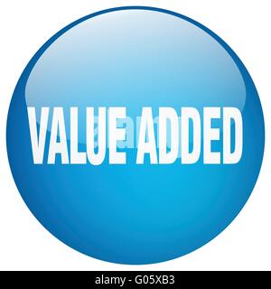 value added blue round gel isolated push button Stock Vector Image ...