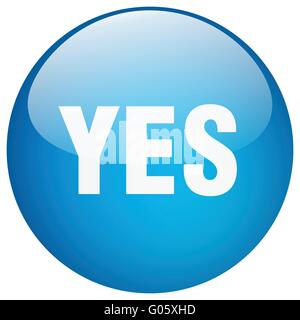 yes blue round gel isolated push button Stock Vector Image & Art - Alamy