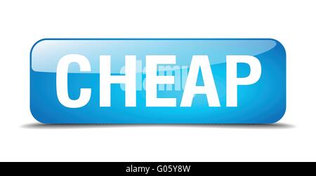 cheap blue square 3d realistic isolated web button Stock Vector Image ...