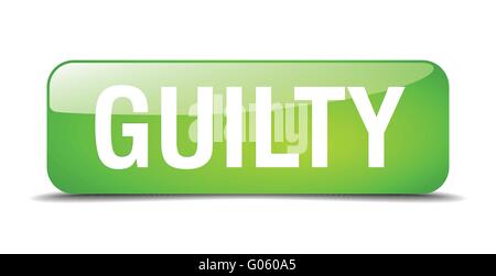not guilty green 3d realistic square isolated button Stock Vector Image ...