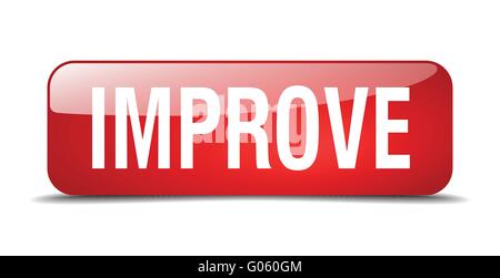 improve button. improve square 3d push button Stock Vector Image & Art ...