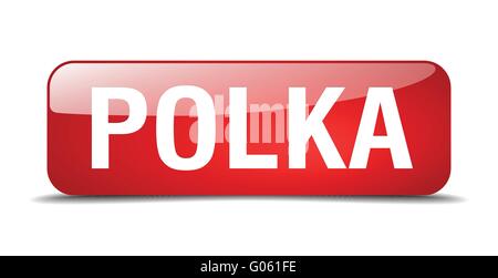 polka red square 3d realistic isolated web button Stock Vector Image ...