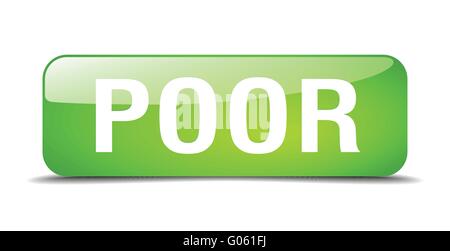 poor button. poor square green push button Stock Vector Image & Art - Alamy