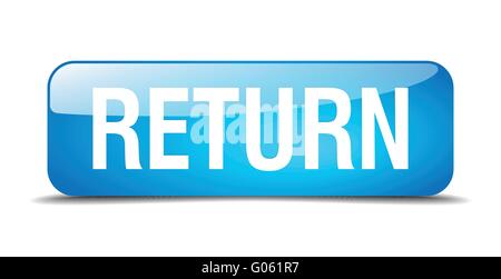 return blue square 3d realistic isolated web button Stock Vector Image ...