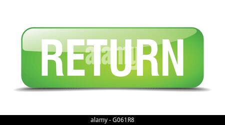 return green square 3d realistic isolated web button Stock Vector Image ...