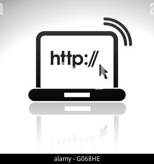 Vector illustration of single isolated http icon Stock Photo - Alamy