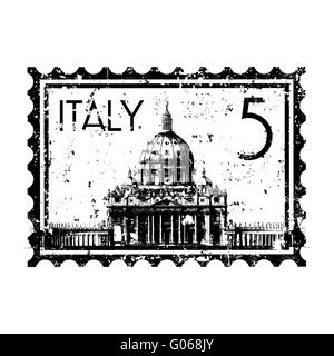 Vector illustration of isolated Italy stamp icon Stock Photo - Alamy