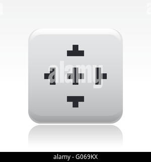 Zoom in icon isolated on 3d blue round button abstract illustration ...