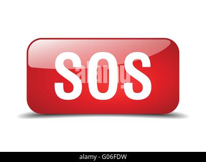 sos red 3d square isolated speech bubble Stock Vector Image & Art - Alamy