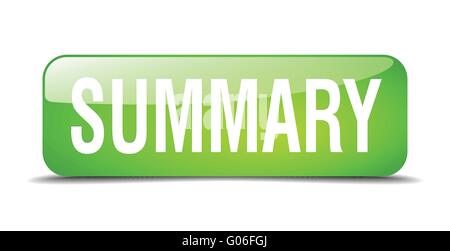 summary green square 3d realistic isolated web button Stock Vector Image & Art - Alamy