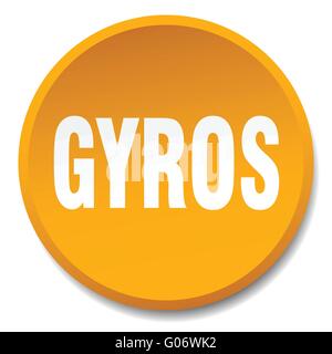 gyros orange round flat isolated push button Stock Vector Image & Art ...