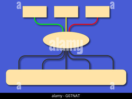 business flowchart shows structure with empty box Stock Photo - Alamy