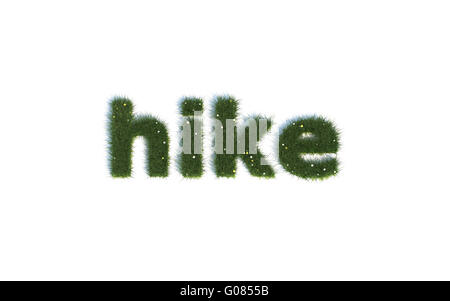 Hike: Series Fonts out of realistic grass Language G (wandern Stock ...
