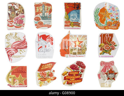 Soviet Union banners set Stock Photo - Alamy