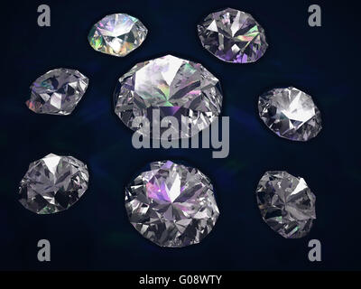 Diamonds on dark color background Stock Photo - Alamy