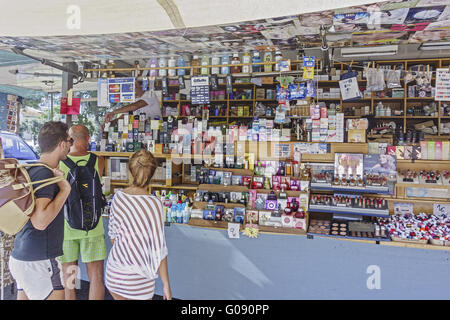 Street Market Stall Tossa De Mar Spain Stock Photo - Alamy