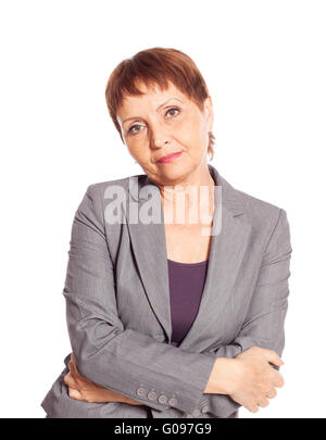 Attractive woman 50 years old with a tablet in hands Stock Photo - Alamy