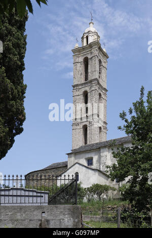 Eglise San-Nicolao church on Corsica, with its historic architecture ...