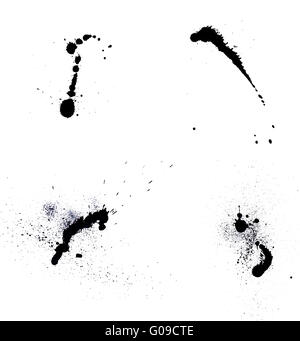 Abstract black and white ink splodge that is editable Stock Photo - Alamy