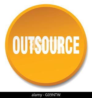 outsource orange round flat isolated push button Stock Vector Image ...