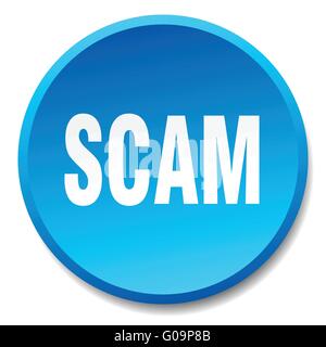 scam blue round flat isolated push button Stock Vector Image & Art - Alamy