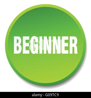 beginner green round flat isolated push button Stock Vector Image & Art ...