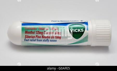 Vicks inhaler nasal stick retail pack Stock Photo - Alamy
