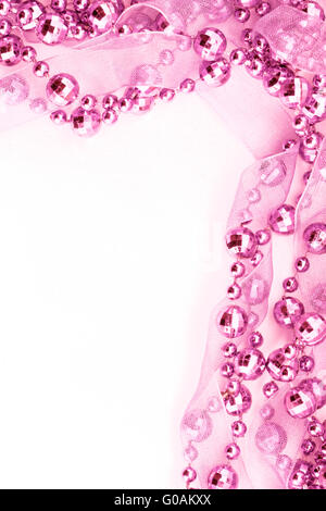 Close up of pink garland. Light background Stock Photo - Alamy