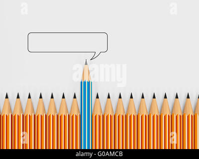 Communication speech bubble concept pencil tree. Vector illustration ...