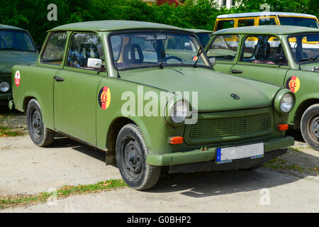East German military vehicle, Trabant army version with a soft top and ...
