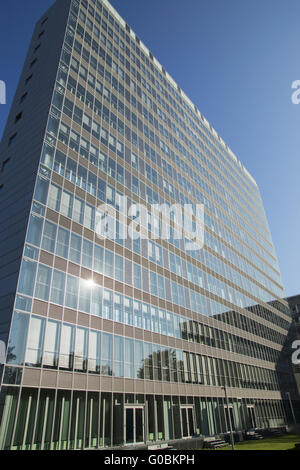 The Higher Regional Court in the centre of Bamberg in bright sunshine ...