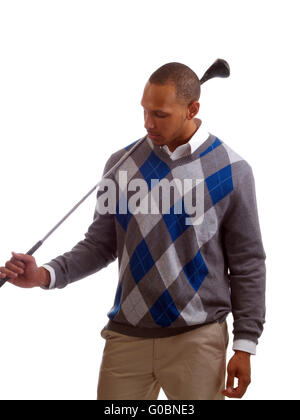 African american man standing over blue background showing and pointing ...