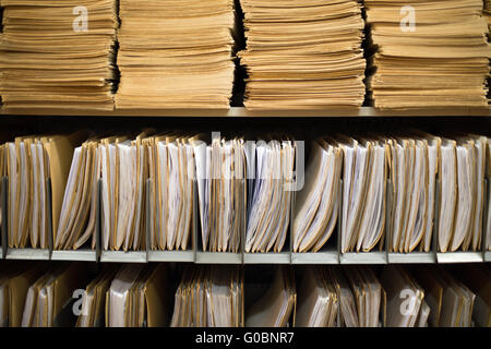 Many file folders in a row as background Stock Photo - Alamy
