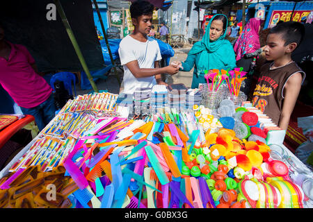 Colorful handmade toys, locally called Khelna, in a Bangla Pohela ...