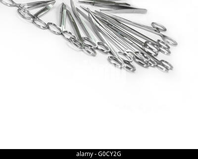 surgical instruments arranged in a pattern 2 Stock Photo - Alamy