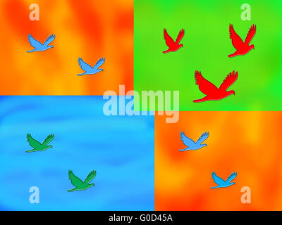 The four elements fire, earth, water and air with their qualities hot ...