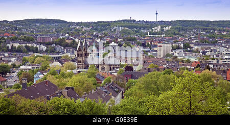 panoramic view onto Elberfeld, Germany, North Rhine-Westphalia ...
