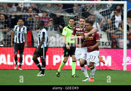 Torino's Andrea Belotti celebrates after scoring his side's opening ...