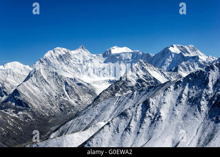 The highest peak of Siberia the Belukha Mountain Katunskiy Ridge Altai ...