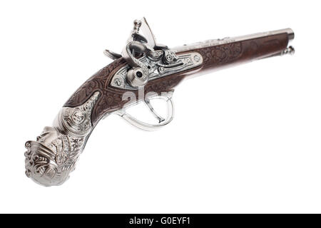 Antique gun or musket on white background Stock Photo - Alamy