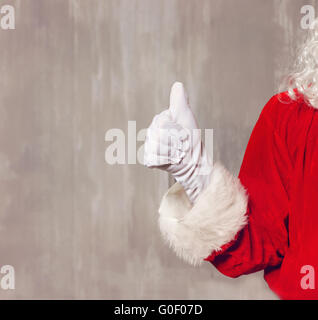 Santa Claus thumbs up Closeup Portrait Stock Photo - Alamy